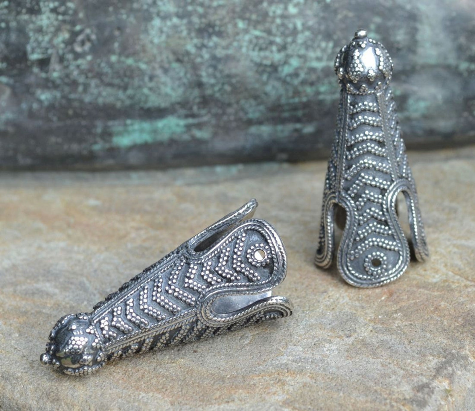 VIKING CAP END From Birka Sterling Silver - Etsy
