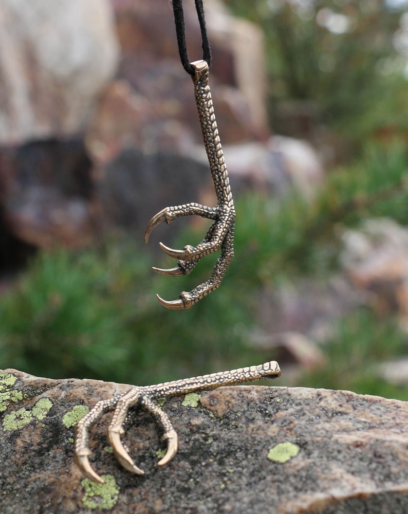 Bird Claw Talon Pendant Bronze Foot Prey Hawk Eagle Crow Raven | Etsy