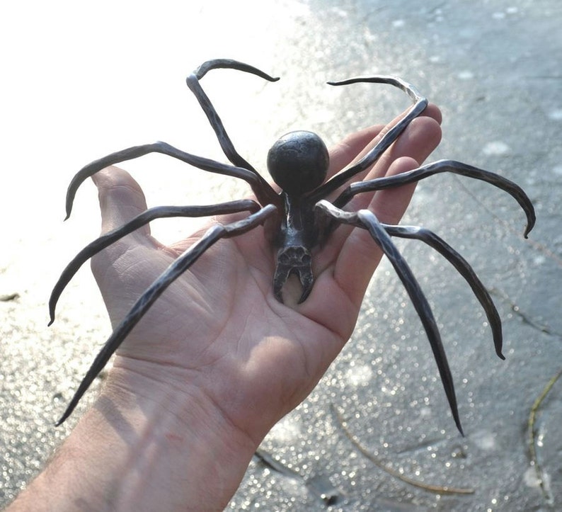 BLACK WIDOW Hand Forged Steel SPIDER Figure Statue Animal - Etsy