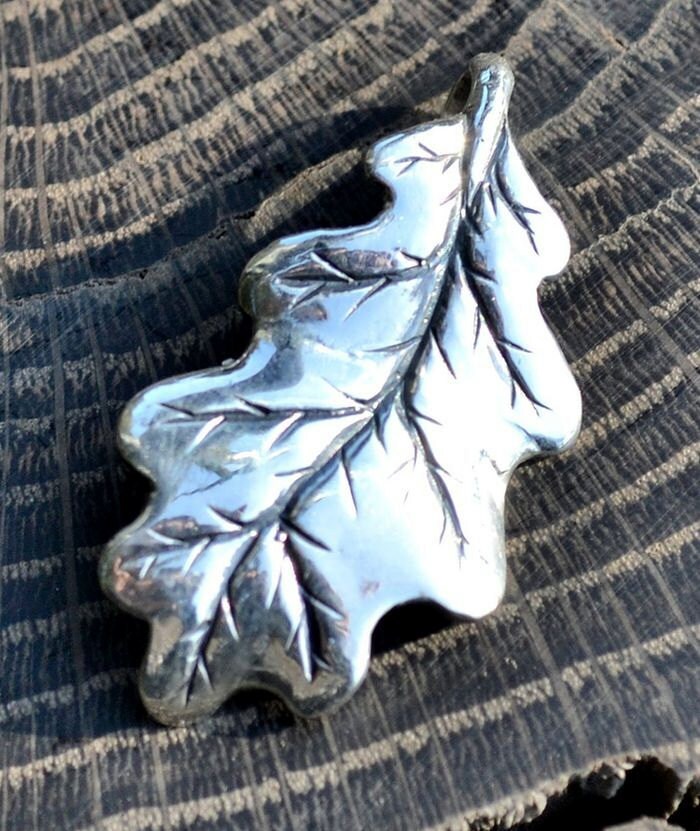Silver OAK LEAF Druid PENDANT Sterling Necklace Pagan Charm | Etsy
