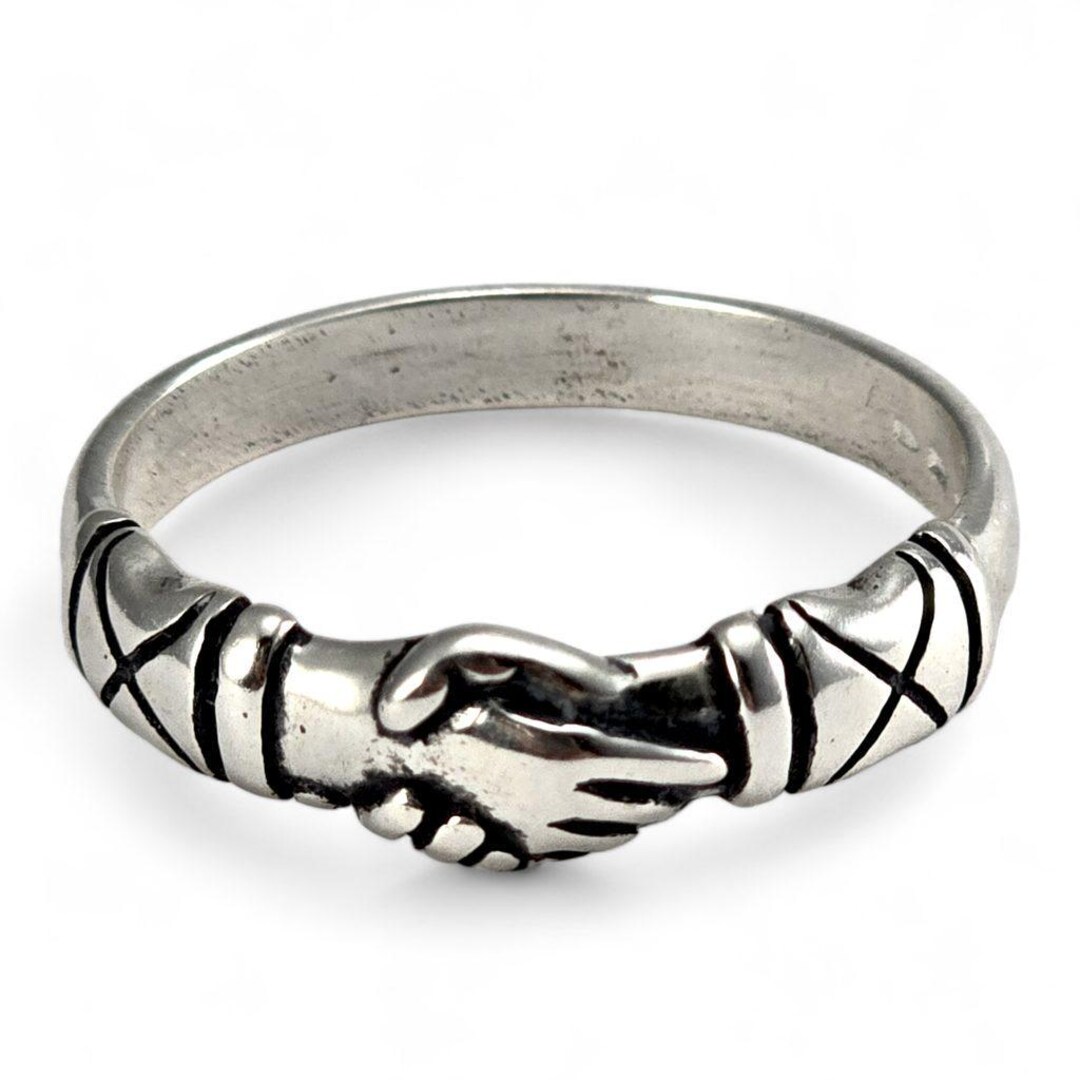 Sterling Silver Medieval Fede Friendship Ring - Etsy