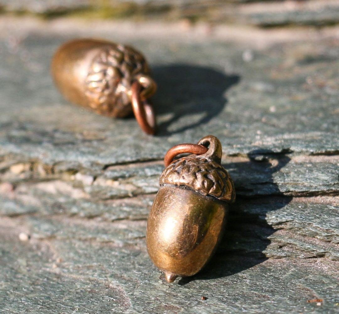 ACORN Bronze Pendant Necklace Oak Tree Leaf Leaves Pagan Celtic Druid ...