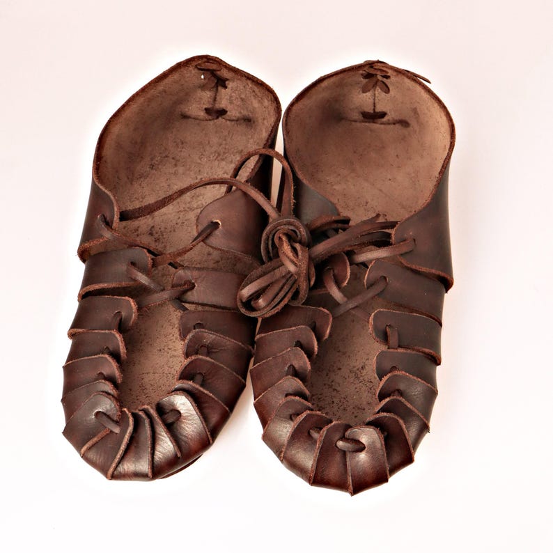 Celtic Leather Shoes Ancient Pagan Living History Reenactment - Etsy