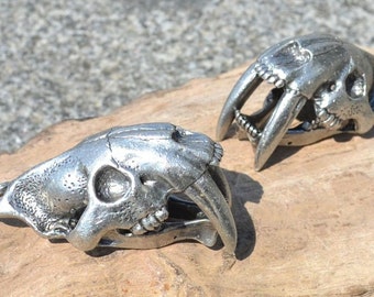 Sabertooth Tiger Silver Pendant Smilodon Cat Necklace Solid | Etsy