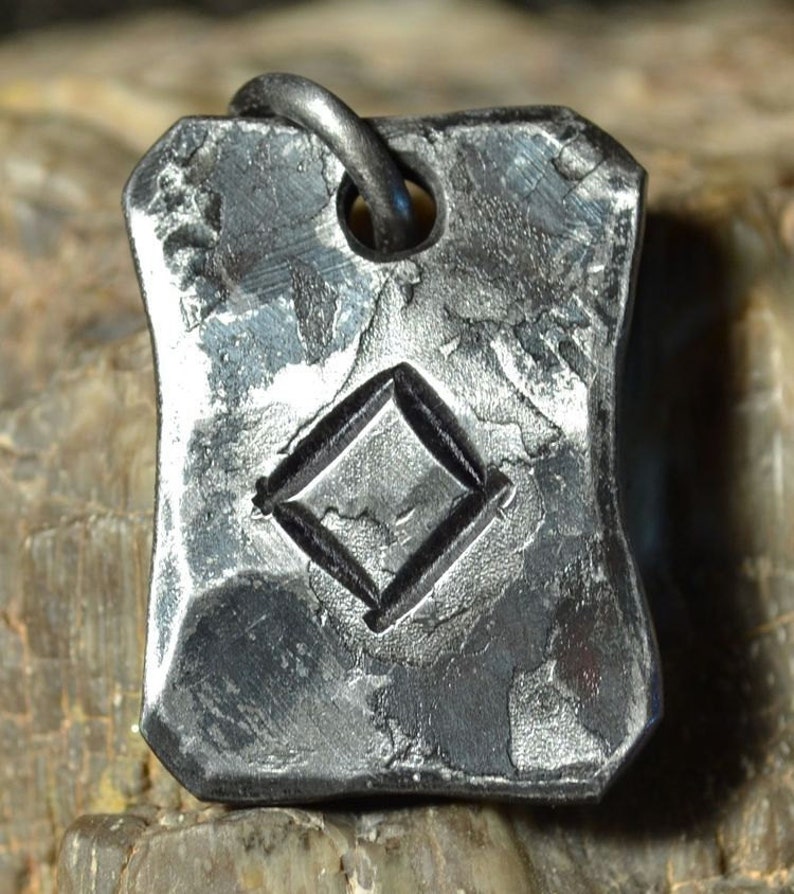 INGWAZ Forged Iron Rune Viking Amulet Pendant Nordic Talisman | Etsy