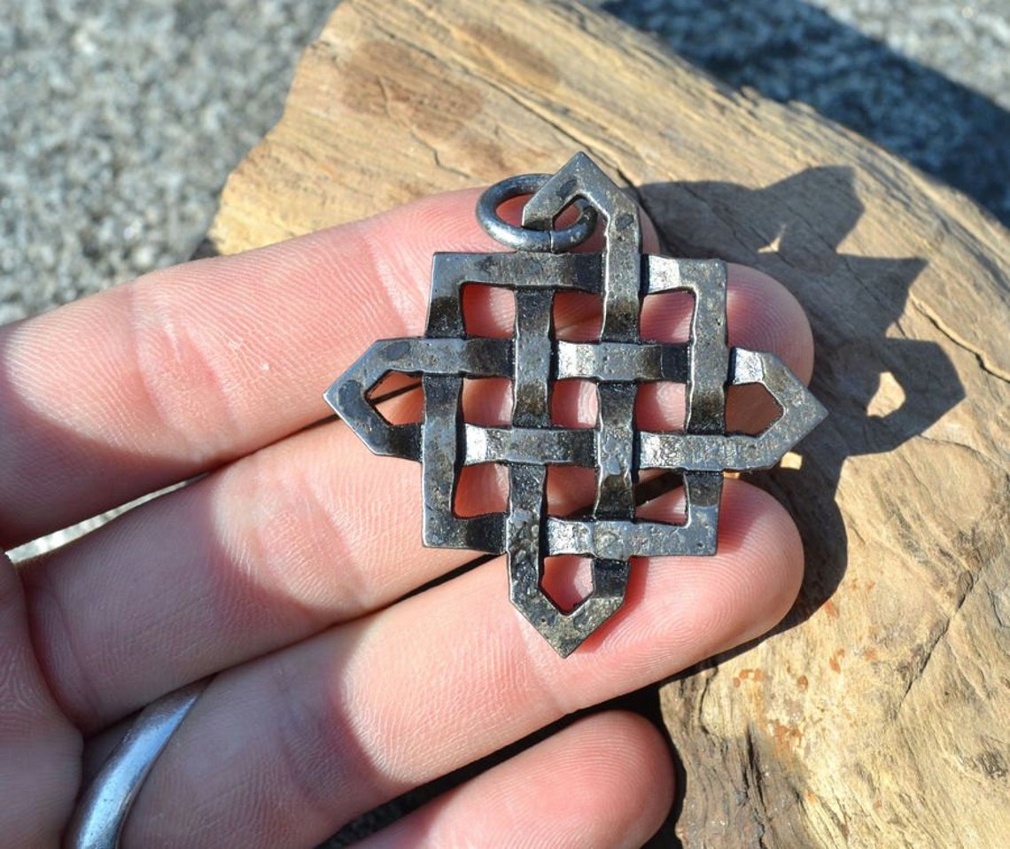 CELTIC Forged Steel Knotted STAR PENDANT Celts Knotwork Pagan | Etsy
