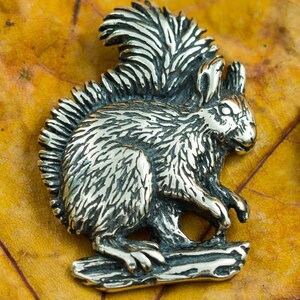 Squirrel Charm SILVER Pendant Nature Necklace Animal Sterling Woodland ...