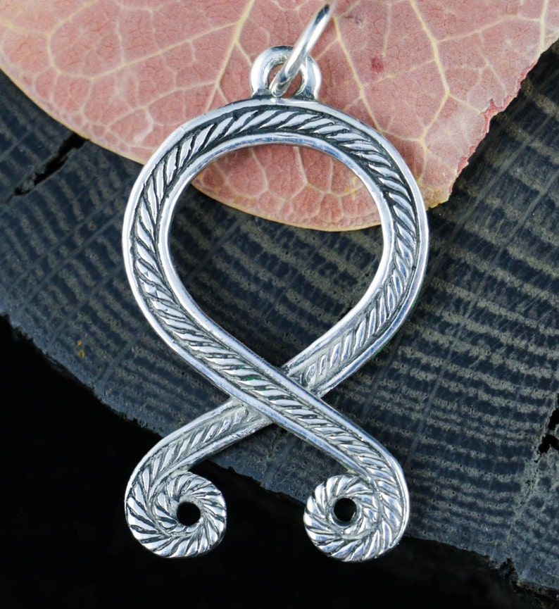 TROLL CROSS Sterling SILVER Pendant Necklace Odal Othala | Etsy