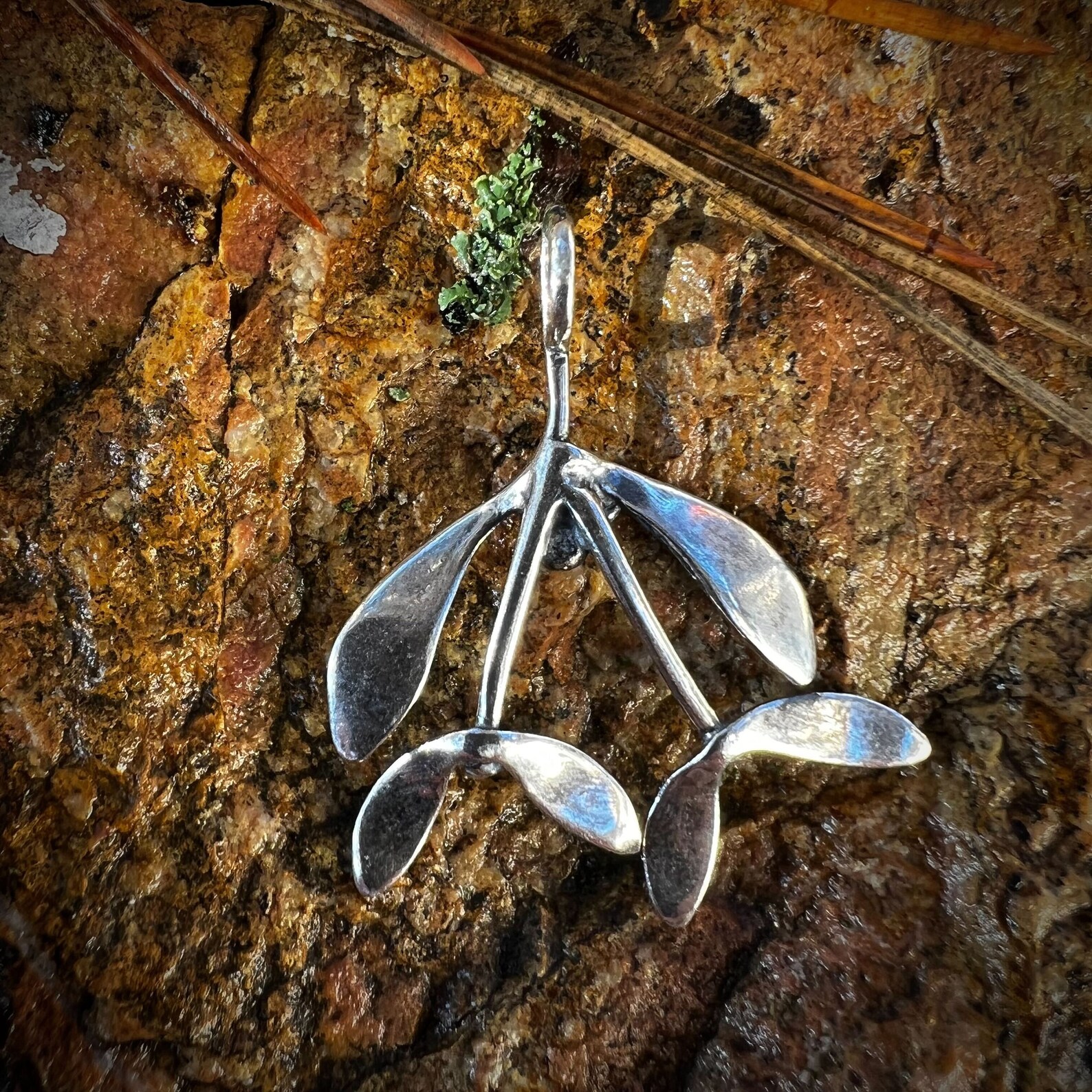 DRUID Mistletoe SILVER Celtic Pendant Necklace Jewelry Jewellery Irish ...