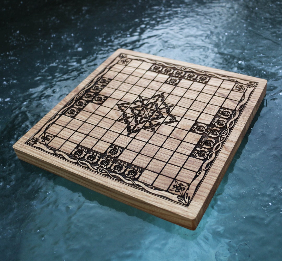 Hnefatafl or Tafl, Viking Board Game, Odin's Army Wooden Board Only ...