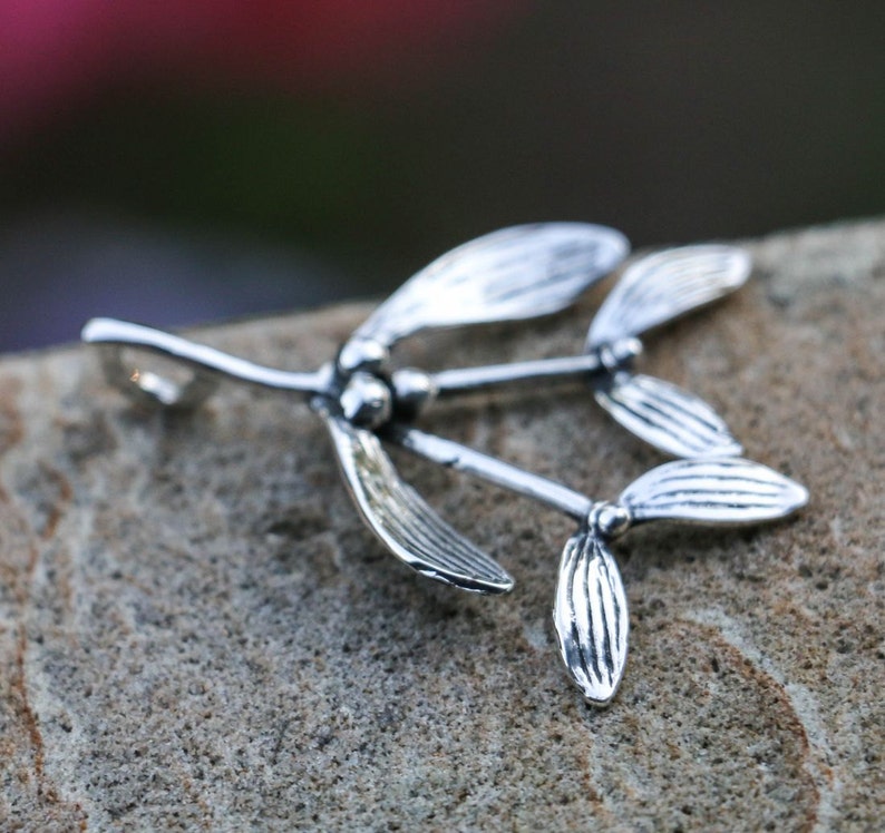 DRUID Mistletoe SILVER Celtic Pendant Necklace Jewelry - Etsy