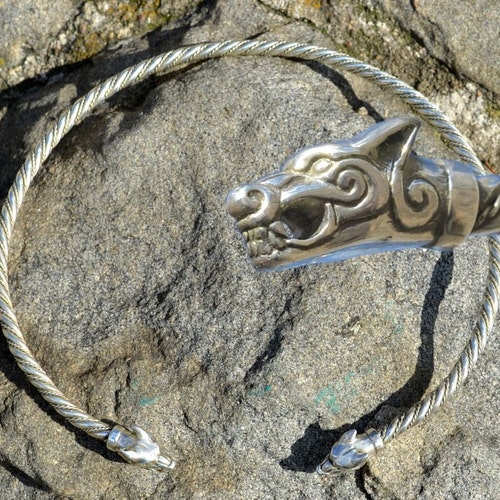 WOLF Head BRASS TORC Torques Jewellery Jewelry Celts Iron Age - Etsy