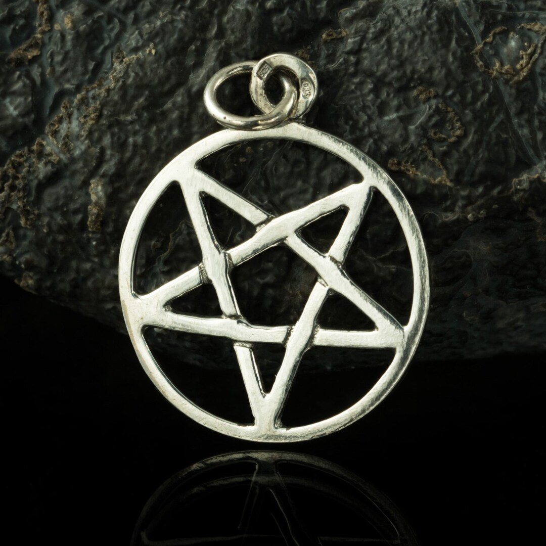 Baphomet Satanic Sterling Silver Pentagram Ritual Pendant Necklace 666 ...