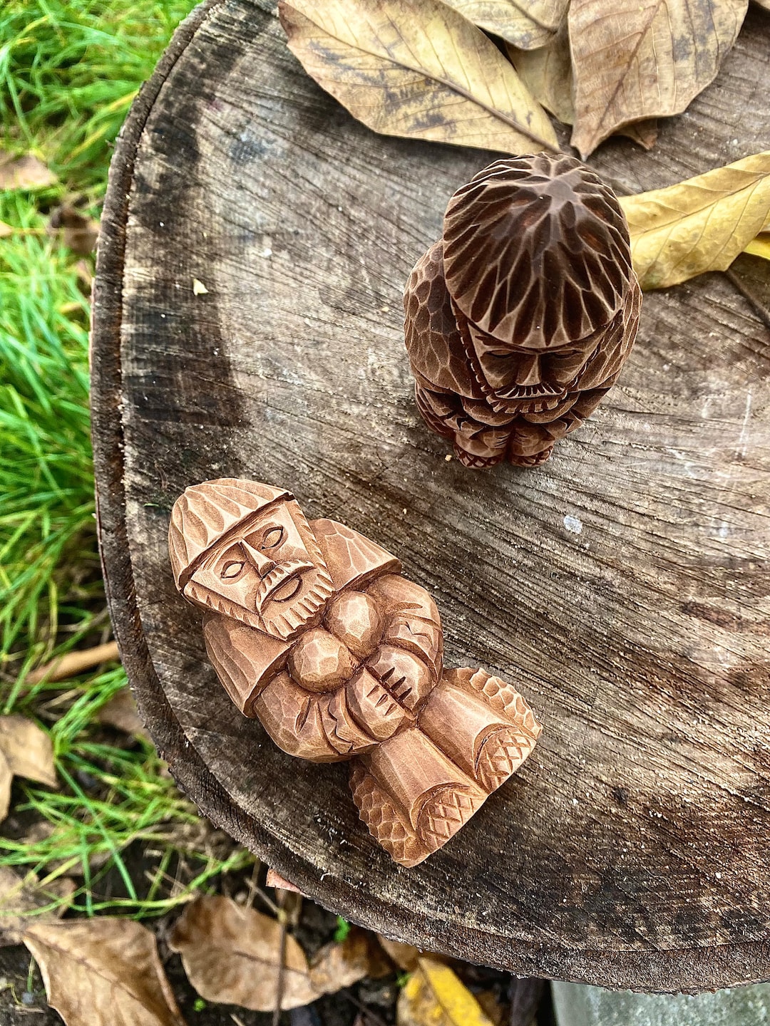 DOMOVOI Hand Carved Statue Domovik Slavic House Spirit Folklore Pagan ...