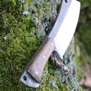 KAZUO Bushcraft Cleaver - Knife Forged Outdoor Wilderness Camping ...