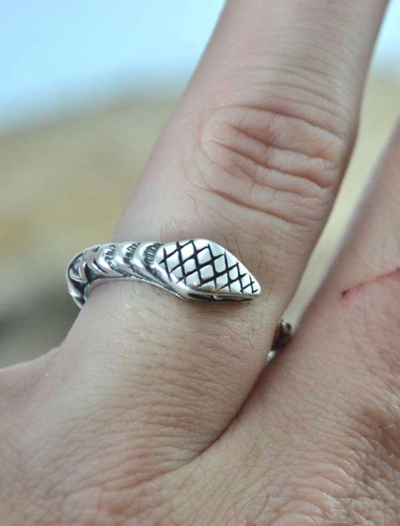 SERPENT Sterling Silver Snake Ring Snakes Viper Celtic Design - Etsy