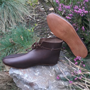 Viking Leather Boots, Hedeby Norse Medieval Shoes Haithabu - Etsy