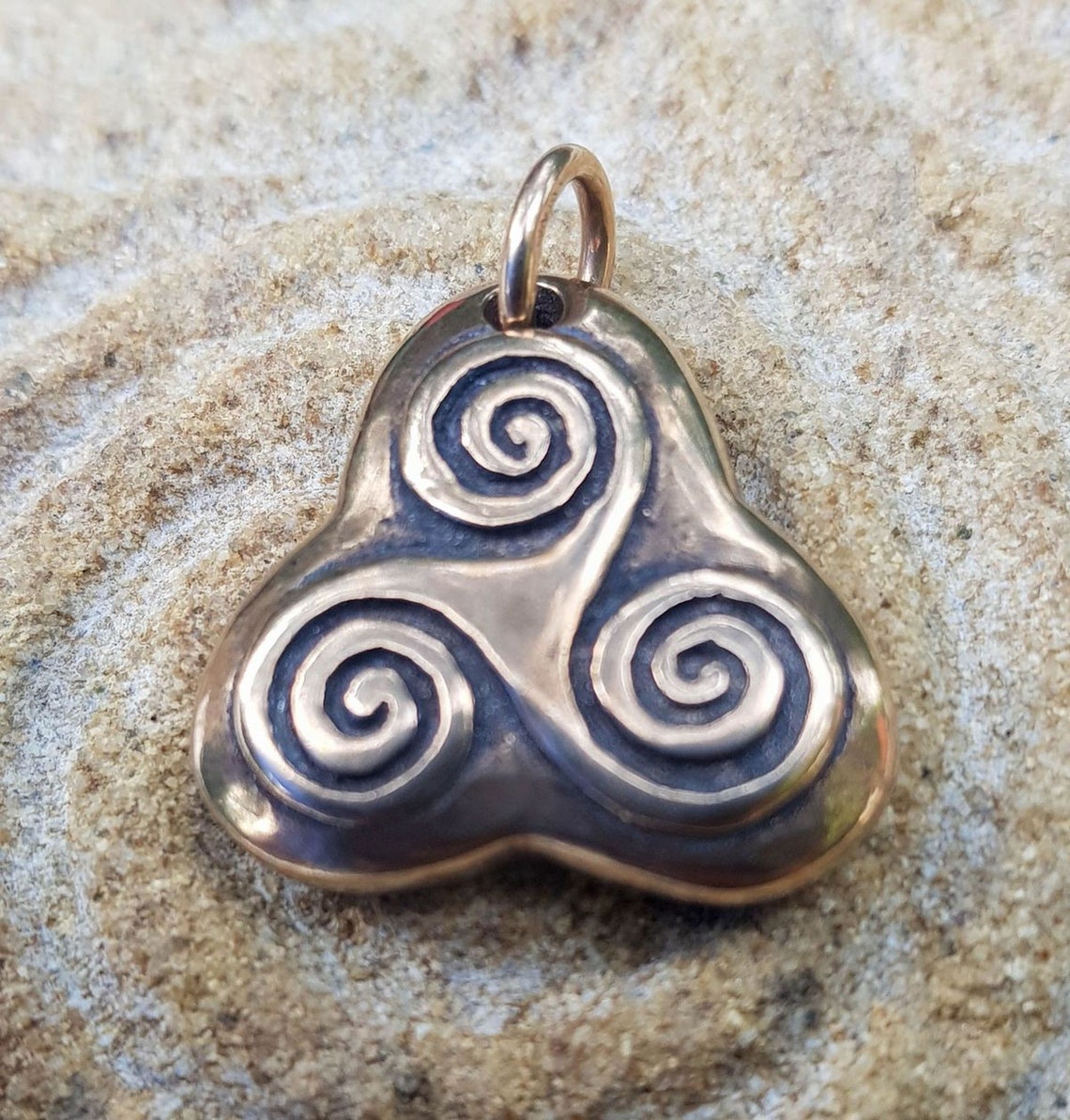 Bronze TRISKEL PENDANT TRISKELLION Triskell Triple Spiral - Etsy