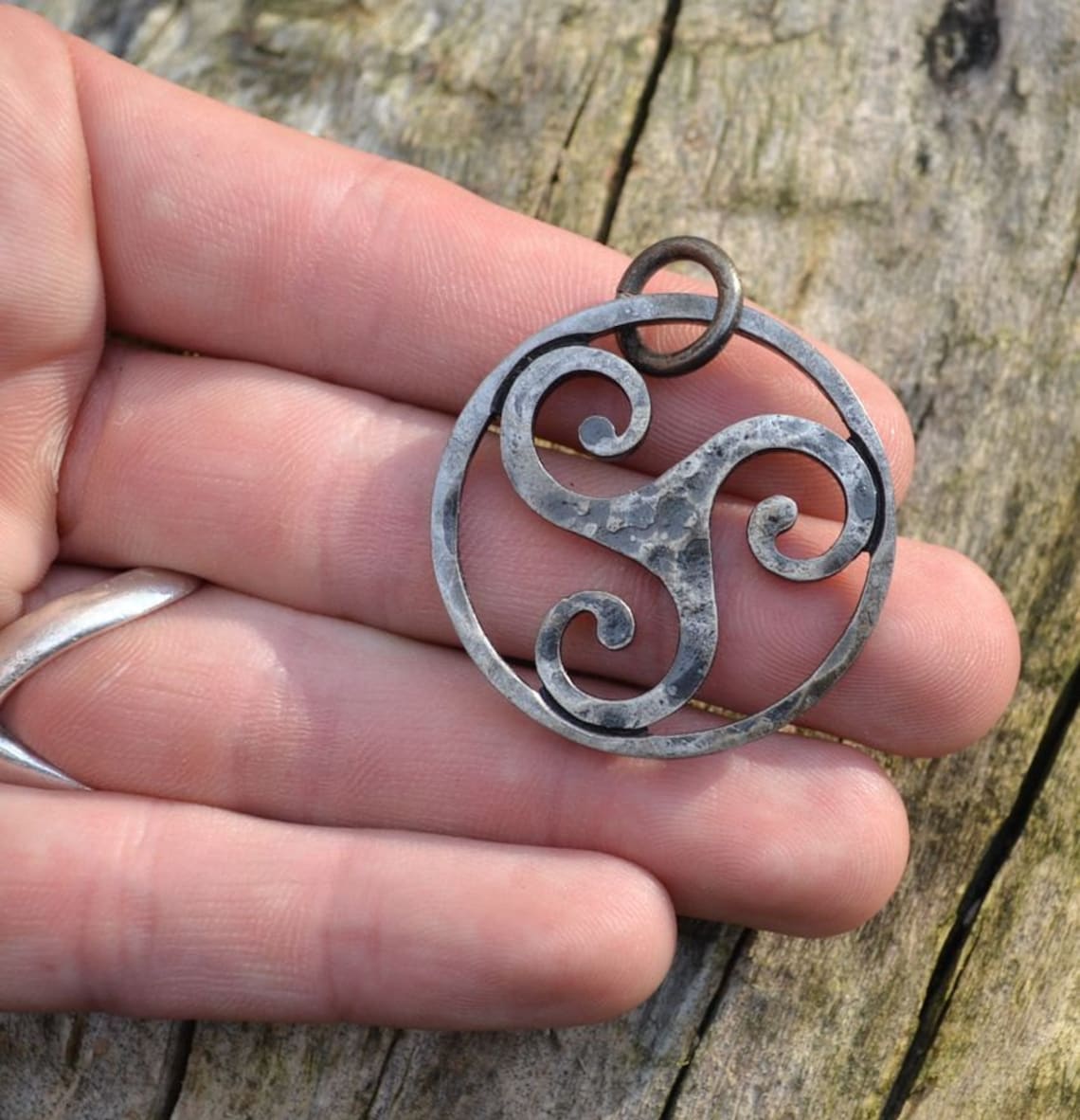 CELTIC STEEL TRISKELION Pendant Triskele Triskel Triskele | Etsy