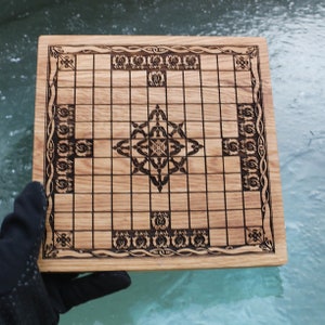 Hnefatafl or Tafl, Viking Board Game, Odin's Army Wooden Board Only ...