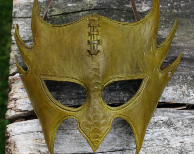 GREENMAN Leather Mask Green Man Herne Tree Oak Leaf Leafy Ent Wicker ...