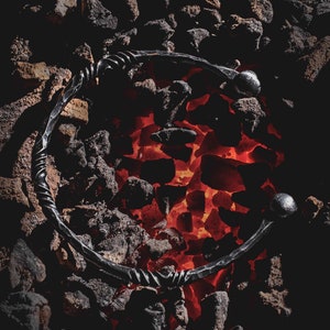 CELTIC TORC Hand Forged Iron Neck Ring Torques Torq Iron Age Pagan ...