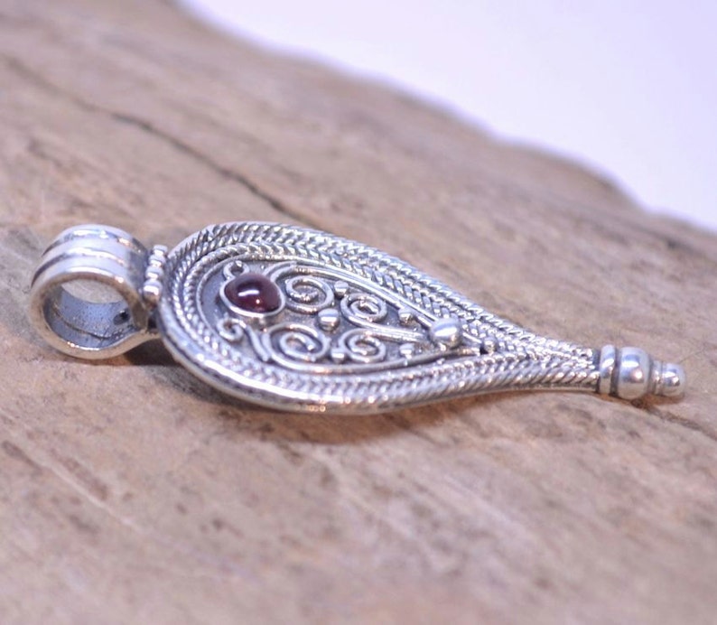 Ancient ROME Sterling SILVER PENDANT with Garnet Roman | Etsy