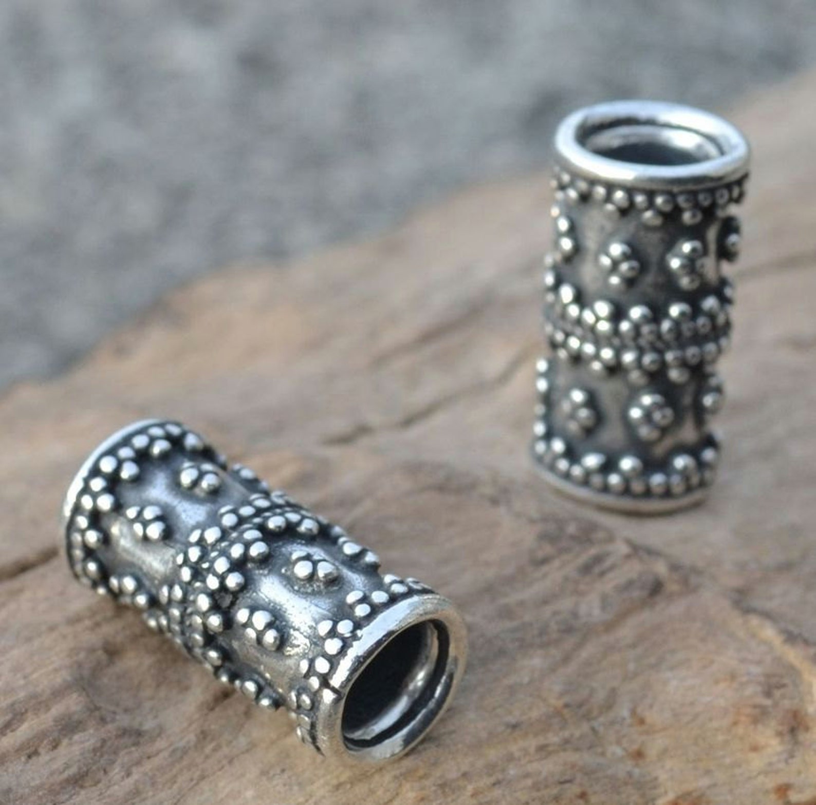 VIKING BEARD RING Sterling Silver Bead Accessory Re-enactment - Etsy