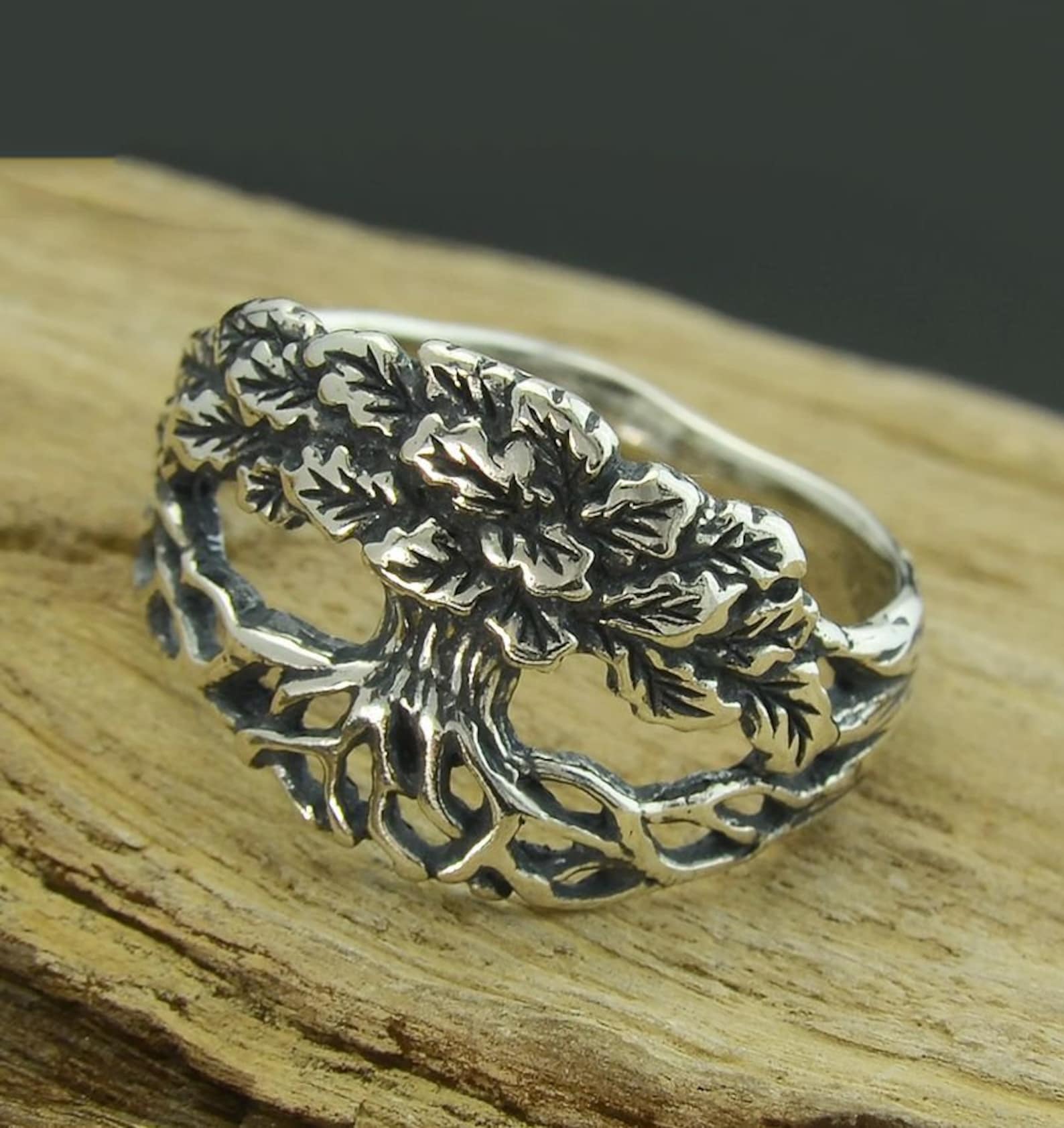 OAK TREE Silver Ring Celtic Druid Druids Pagan WYDA Tree Trees - Etsy