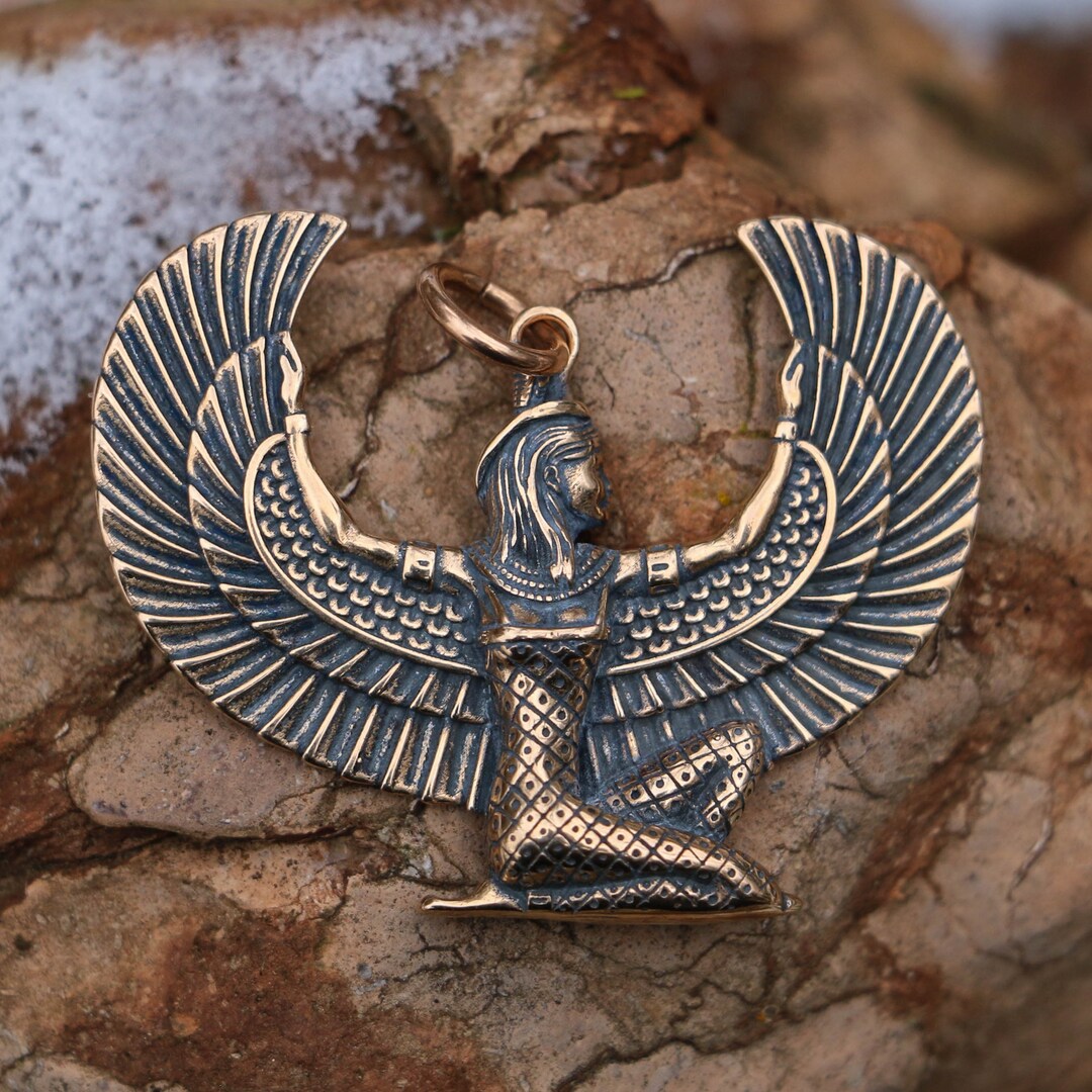 WINGED ISIS, Egyptian Goddess, Bronze Pendant Egypt Ancient Jewelry ...