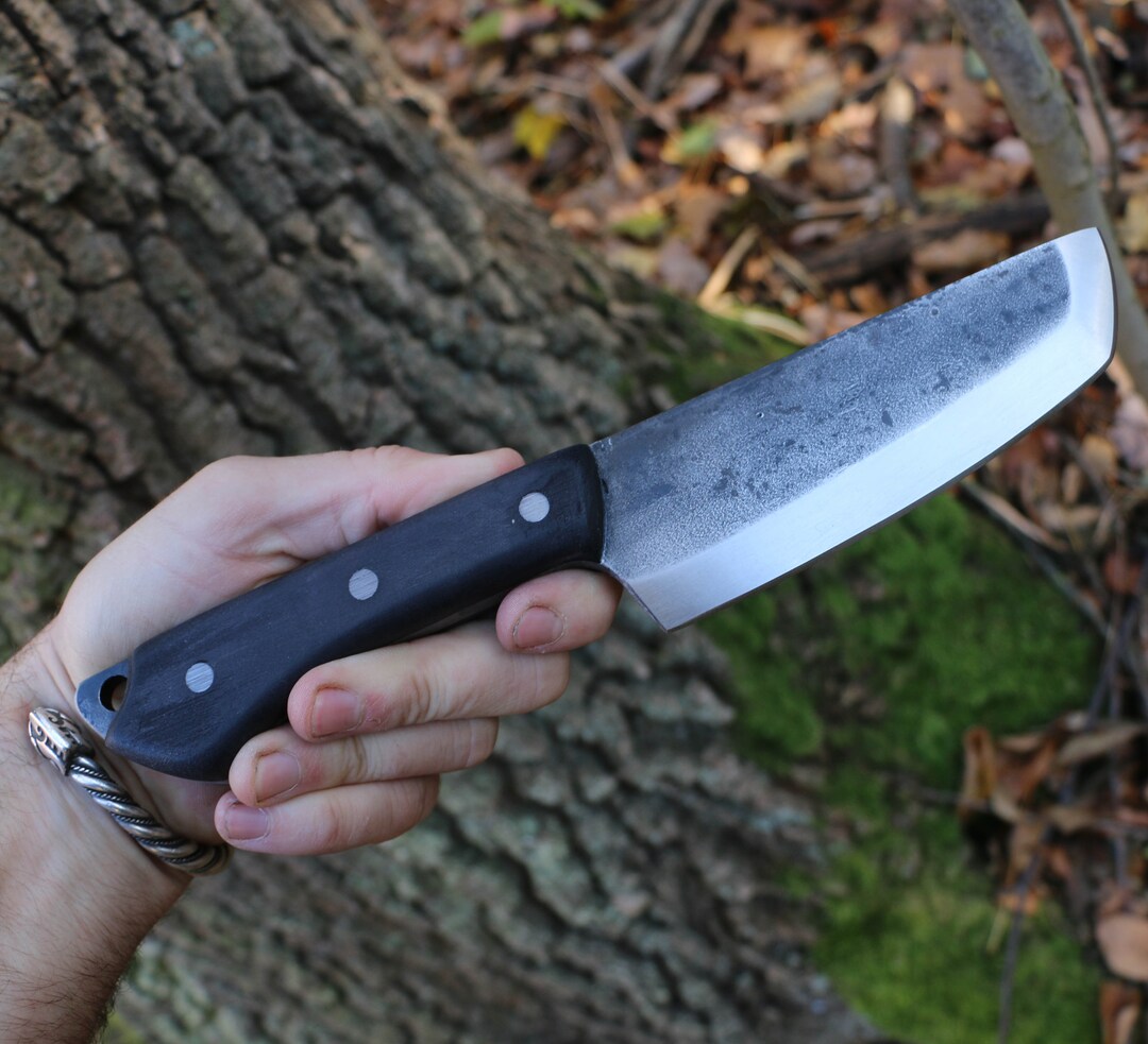 SIRIUS Bushcraft Cleaver Knife Forged Outdoor Wilderness Camping ...