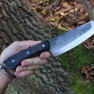 SIRIUS Bushcraft Cleaver Knife Forged Outdoor Wilderness Camping ...