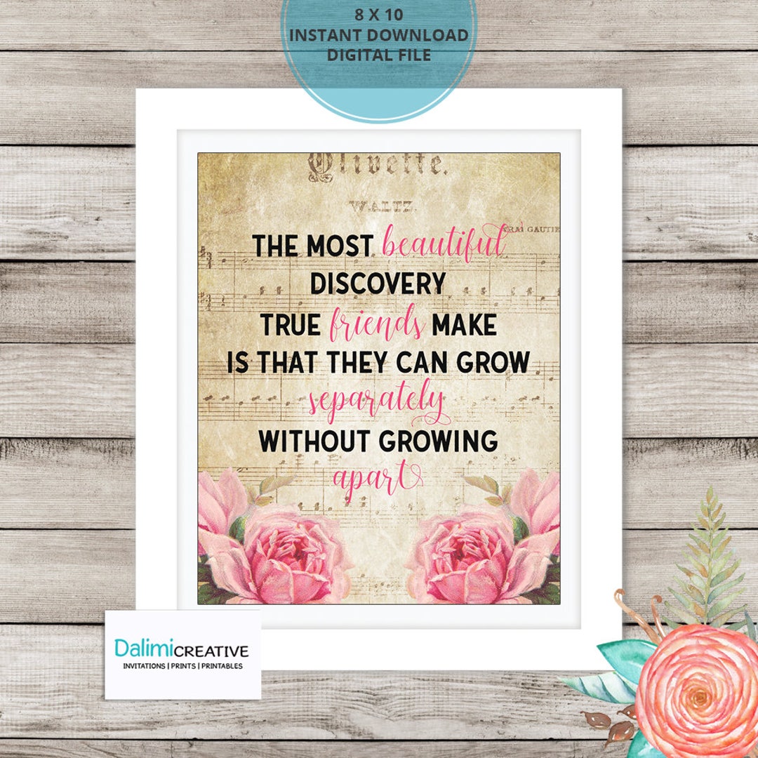 True Friends Print - Friends Wall Art - Friends Wall Decor - Best ...