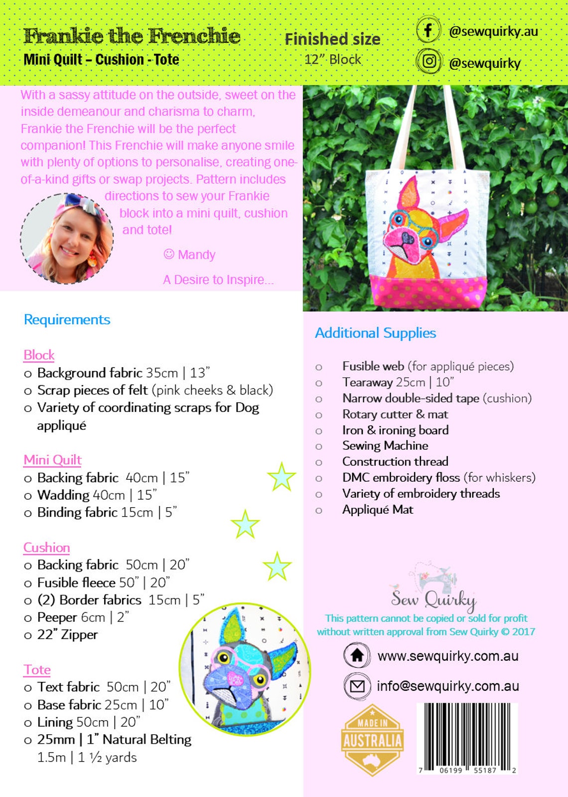 Frankie the Frenchie PDF Pattern - Etsy