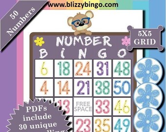 30 Traceable Alphabet 5x5 Bingo Cards Instant Download | Etsy