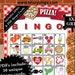 30 Pizza Party + Numbers 5x5 Bingo Cards | Instant Download | Pdfs ...