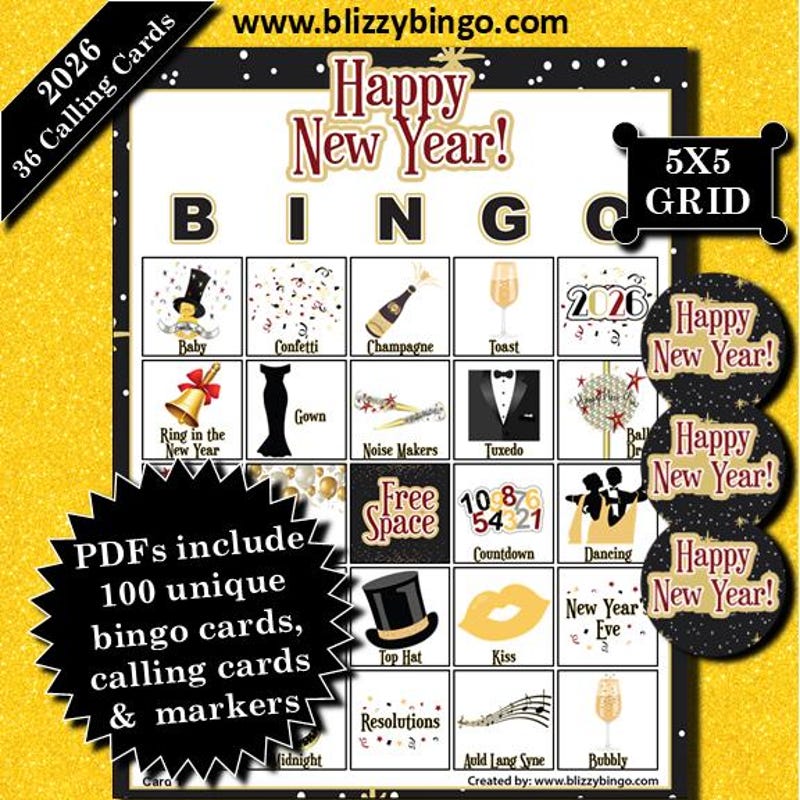 Calling Cards New Year - Etsy