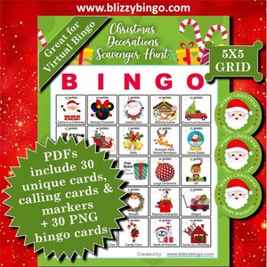 Christmas Decorations Scavenger Hunt Bingo! Great for Virtual ...