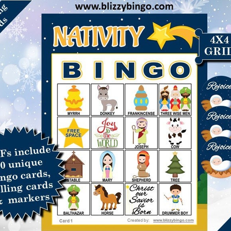 Nativity Bingo - Etsy