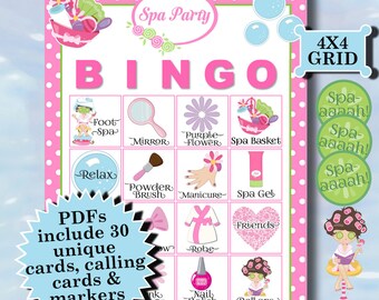 Spa Party Word Search Printable PDFs | Etsy