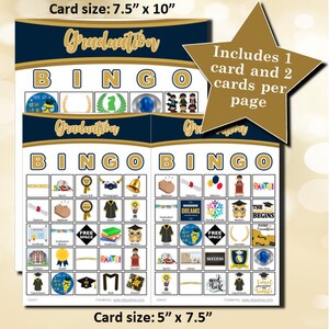 60 -2023 Graduation 5x5 Bingo Cards | Instant Download | Pdfs for Easy ...