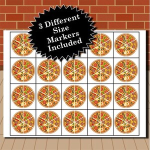 30 Pizza Party + Numbers 5x5 Bingo Cards | Instant Download | Pdfs ...