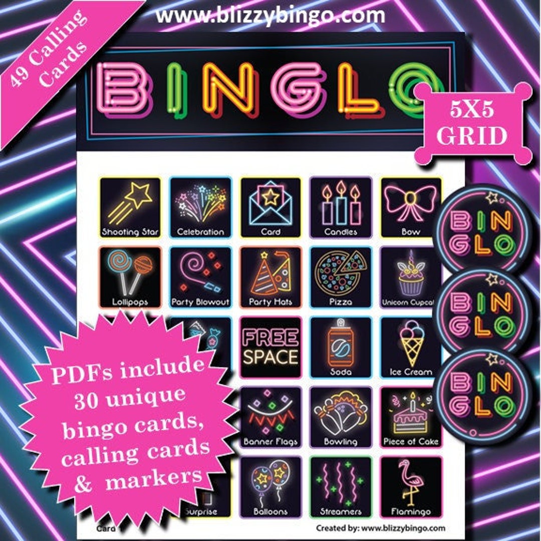 30 Binglo 5x5 Bingo Cards | Instant Download | Pdfs for Easy Printing ...