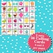 60 Flamingos Love Bingo 5x5 Bingo Cards | Instant Download | Pdfs for ...