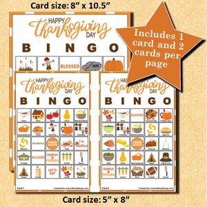 100 Thanksgiving 5x5 Bingo Cards | Instant Download | Pdfs for Easy ...