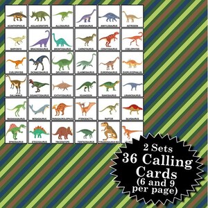 Dinosaur 4x4 Bingo Printable Pdfs Contain Everything You Need to Play ...