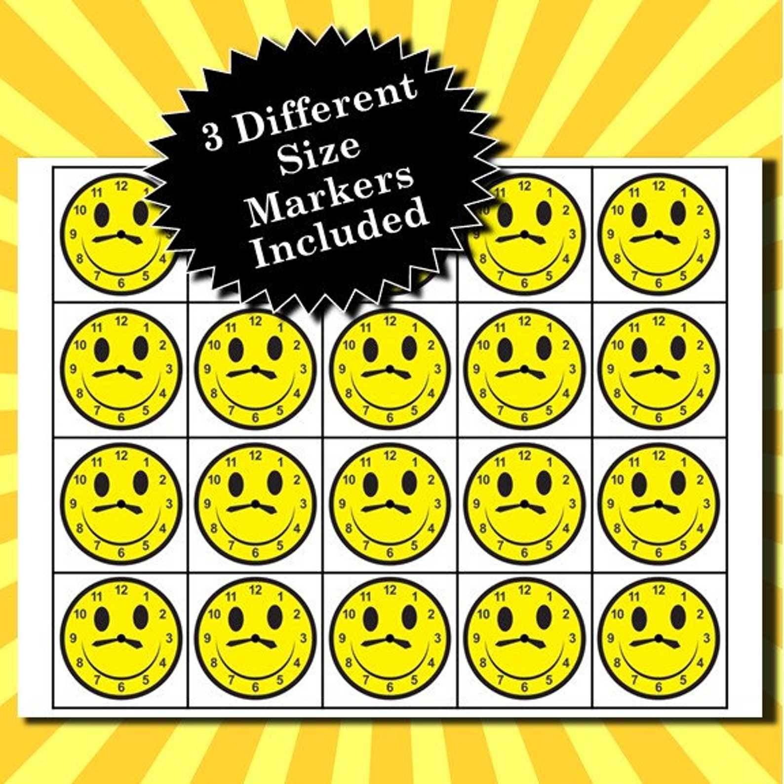What Time is It? 4x4 Bingo Printable Pdfs Contain Everything You Need ...