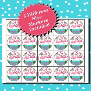 60 Flamingos Love Bingo 5x5 Bingo Cards | Instant Download | Pdfs for ...