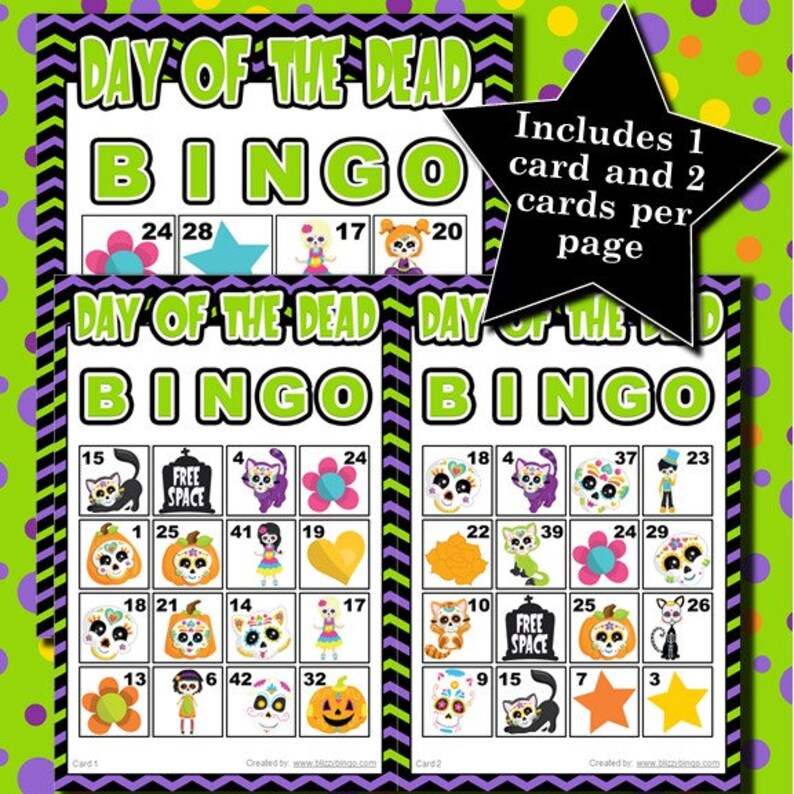 Day of the Dead 4x4 Bingo Printable Pdfs Contain Everything - Etsy