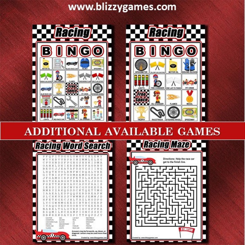 Racing Word Search Printable Pdfs - Etsy
